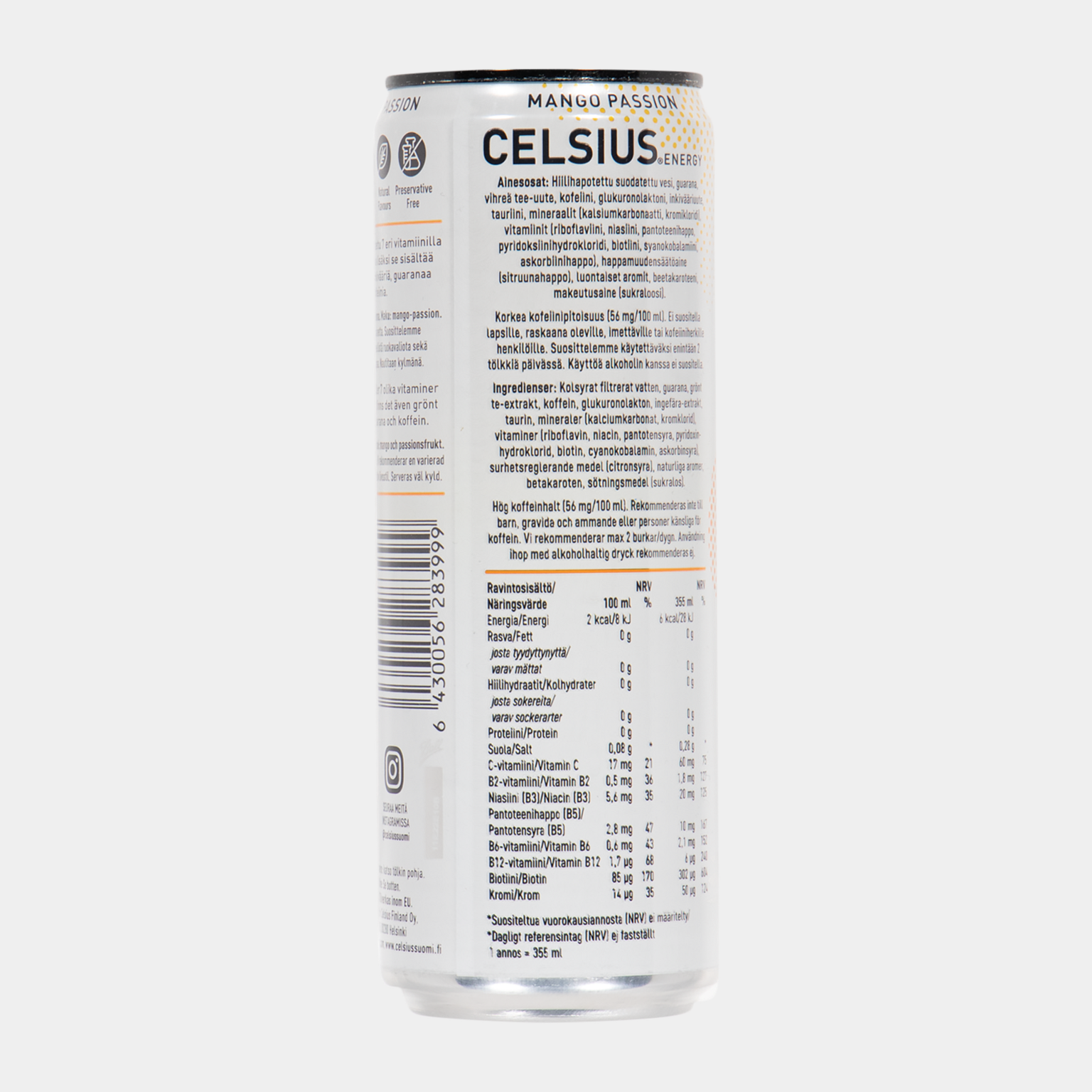 Celsius Mango Passion, energiajuoma - Energiajuomat - Celsius Mango ...